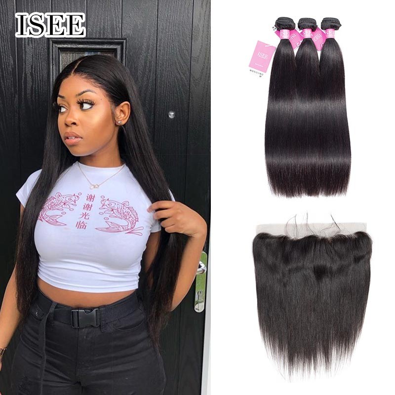 ISEE HAIR 100% Human Virgin Hair Indian virgin hair Straight 100% ...